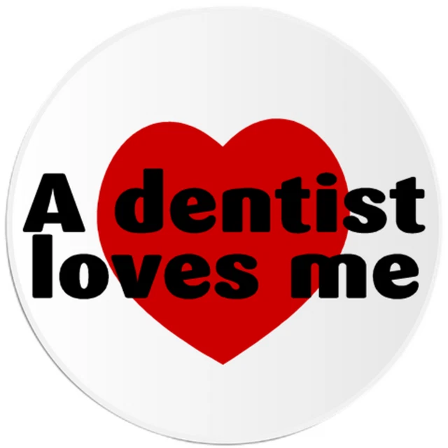 DOPASTICKER A Dentist Loves Me Sticker, Dental Teeth Phone Decal Water ...