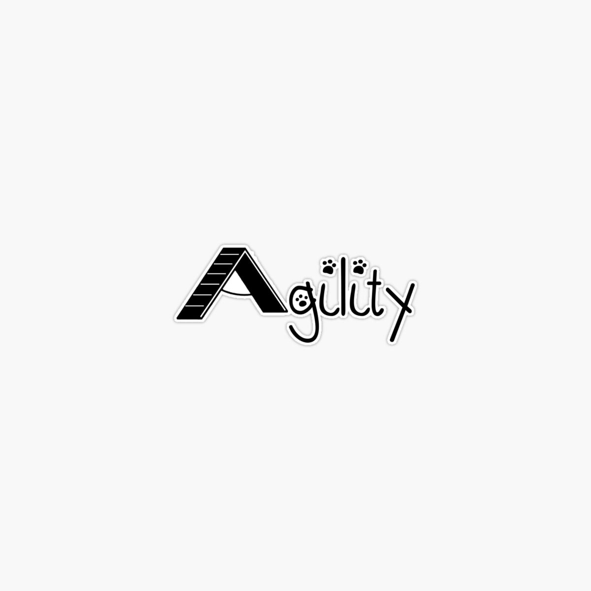 DOPASTICKER A-Frame Agility Dog Sports Black Sticker, Phone Sticker Car ...