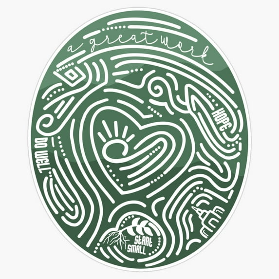 DOPASTICKER A Great Work-Green Thumbprint Sticker, Phone Sticker Car ...