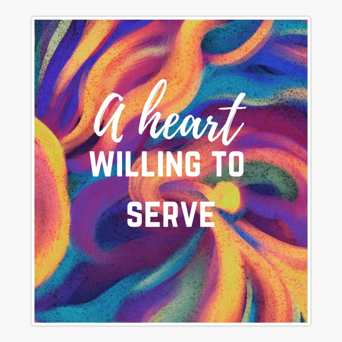 DOPASTICKER A Heart Willing To Serve Sticker, Phone Sticker Car Sticker ...