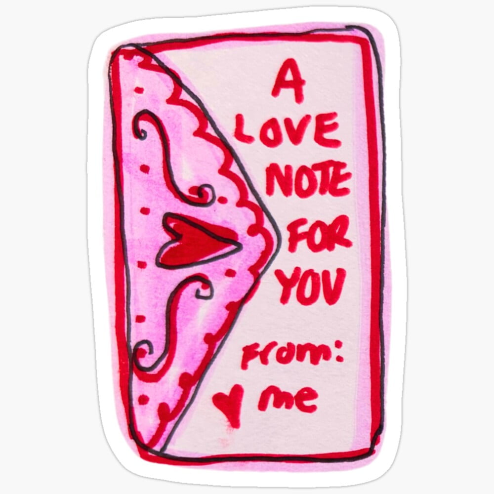 DOPASTICKER A Love Note! Sticker Phone Sticker, Latop Sticker, Lover ...