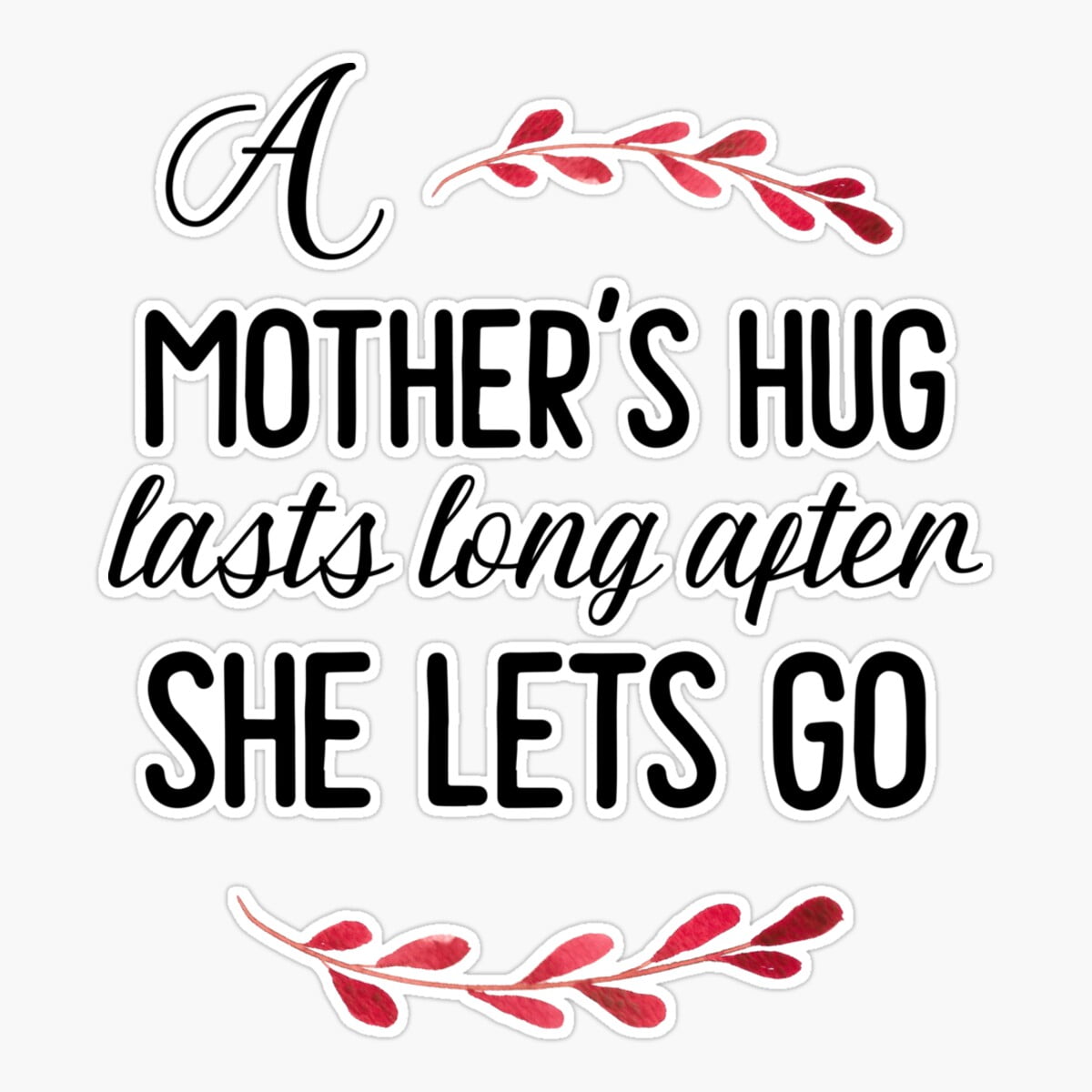 DOPASTICKER A Mother'S Hug, Mother'S Day Gift Sticker, Phone Sticker ...