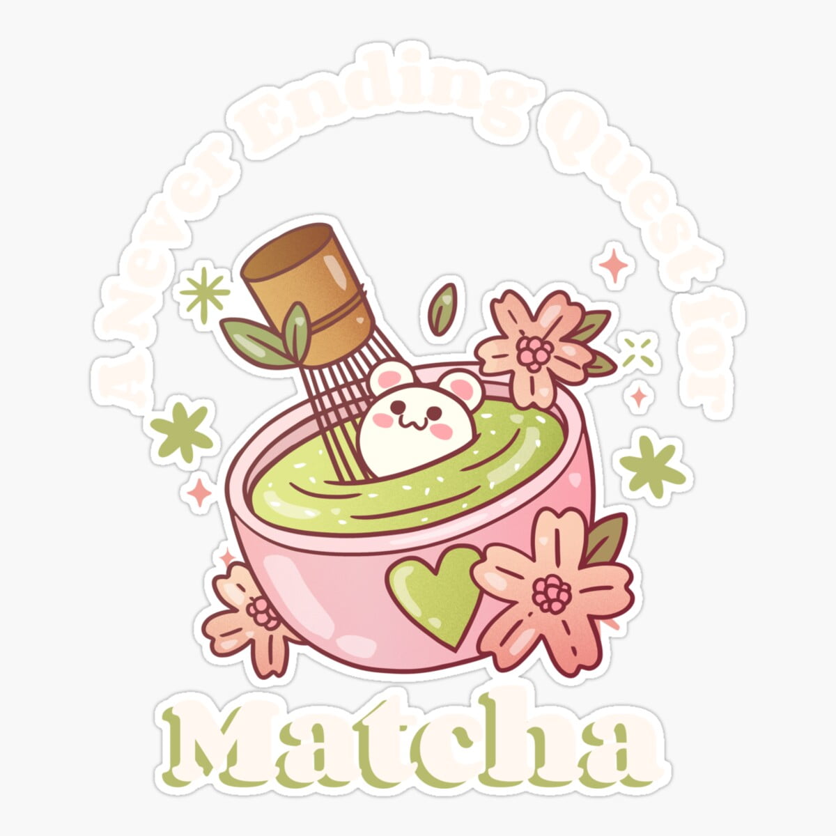 DOPASTICKER A Never-Ending Quest For Matcha Japan Food Sticker, Phone ...