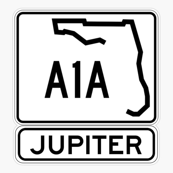 DOPASTICKER A1A - Jupiter Sticker, Phone Sticker Water Bottle Sticker ...