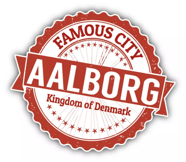 DOPASTICKER Aalborg City Denmark Grunge Travel Stamp Sticker Decal ...