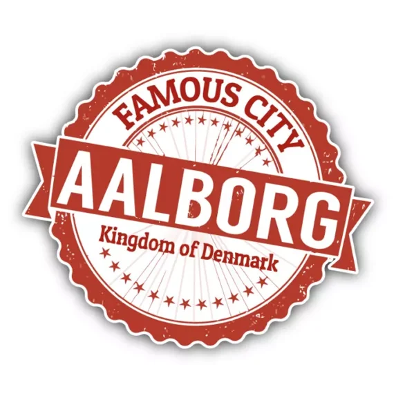 DOPASTICKER Aalborg City Denmark Grunge Travel Stamp Sticker Decal ...