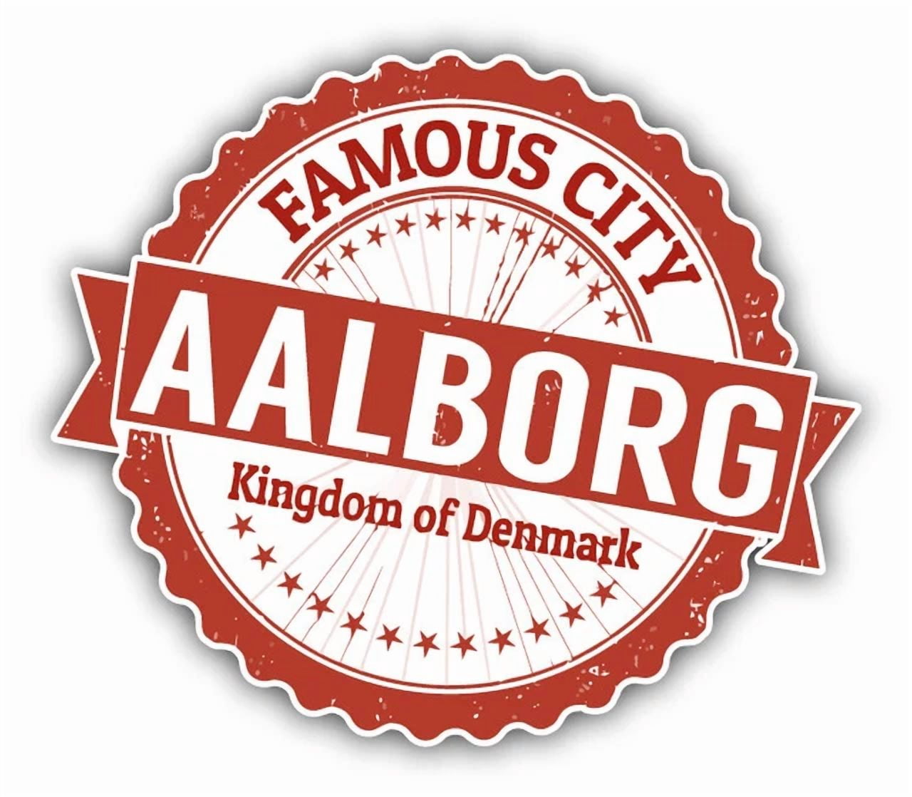 DOPASTICKER Aalborg City Denmark Grunge Travel Sticker Decal Phone ...