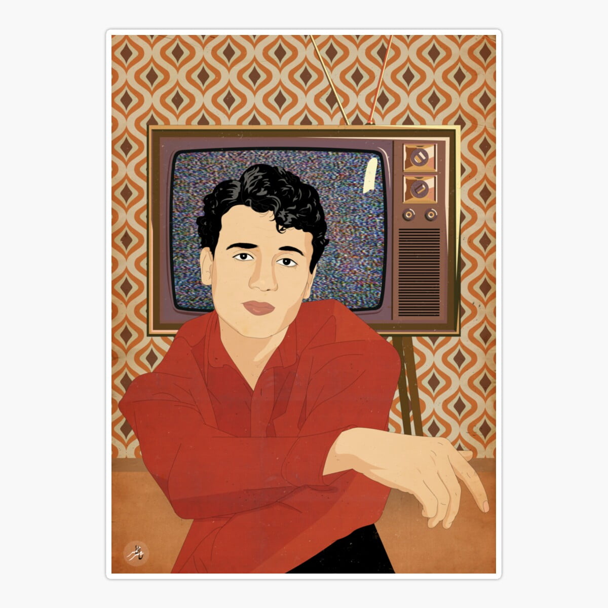DOPASTICKER Abd El Halim 70S Sticker, Phone Sticker Water Bottle ...