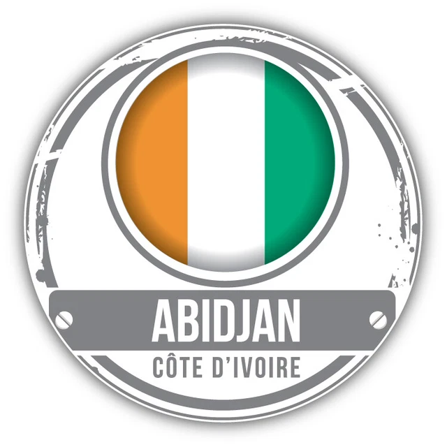 DOPASTICKER Abidjan Cote D'Ivoire Flag Sticker Decal Phone Decal Water ...