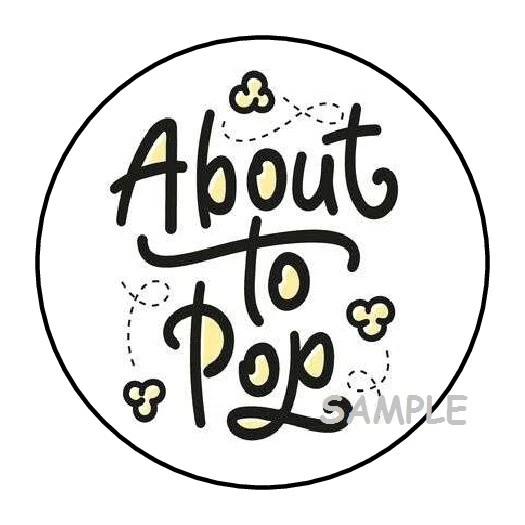 DOPASTICKER About To Pop Baby Shower Stickers Favors Phone Decal Water ...