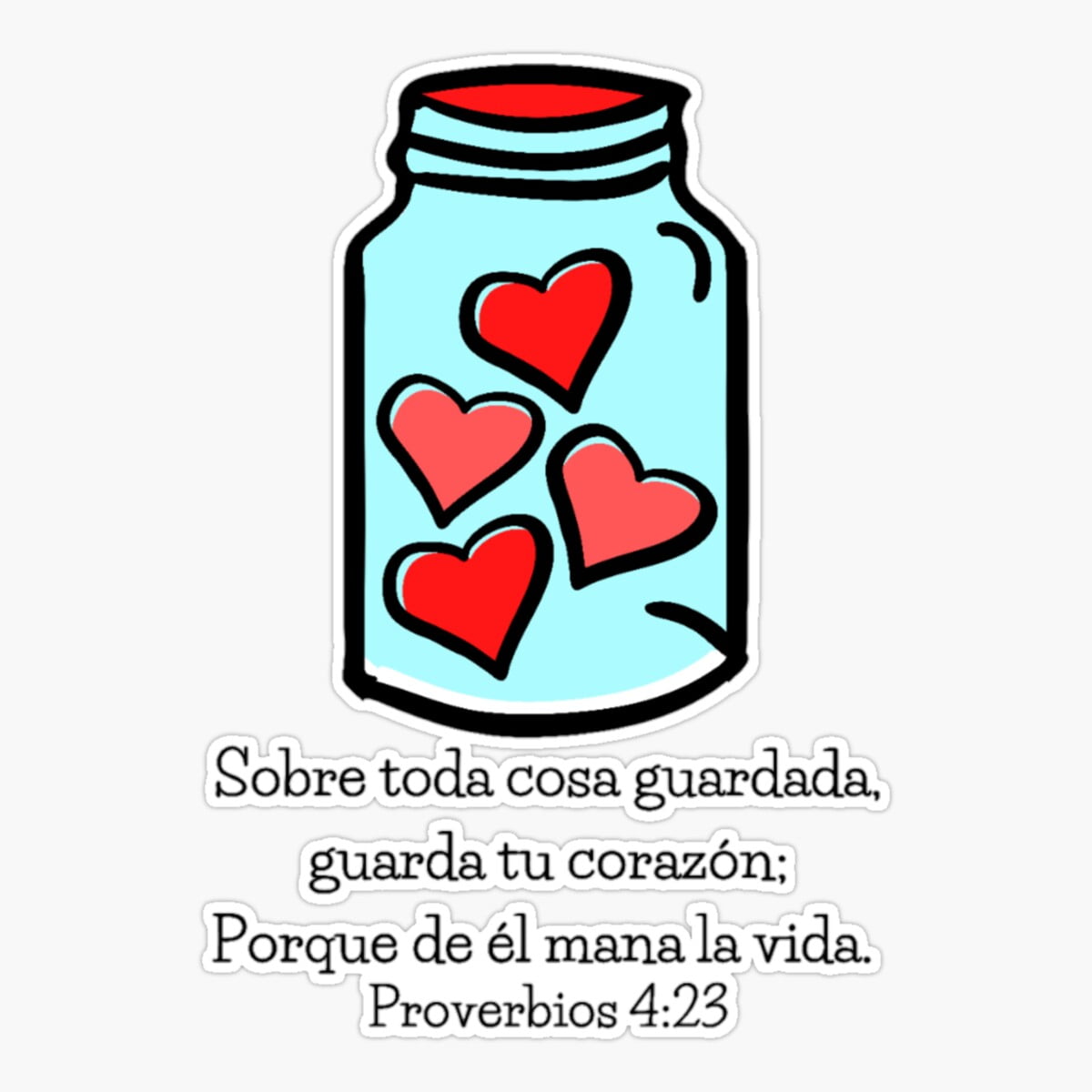 DOPASTICKER Above All Else, Guard Your Heart. Proverbs 4:23 Sticker ...