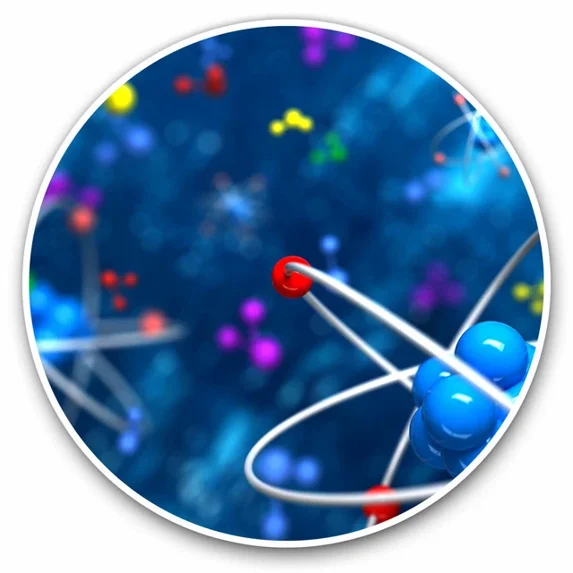 DOPASTICKER Abstract Atom Science Physics Cool Gift Decorative Laptop ...