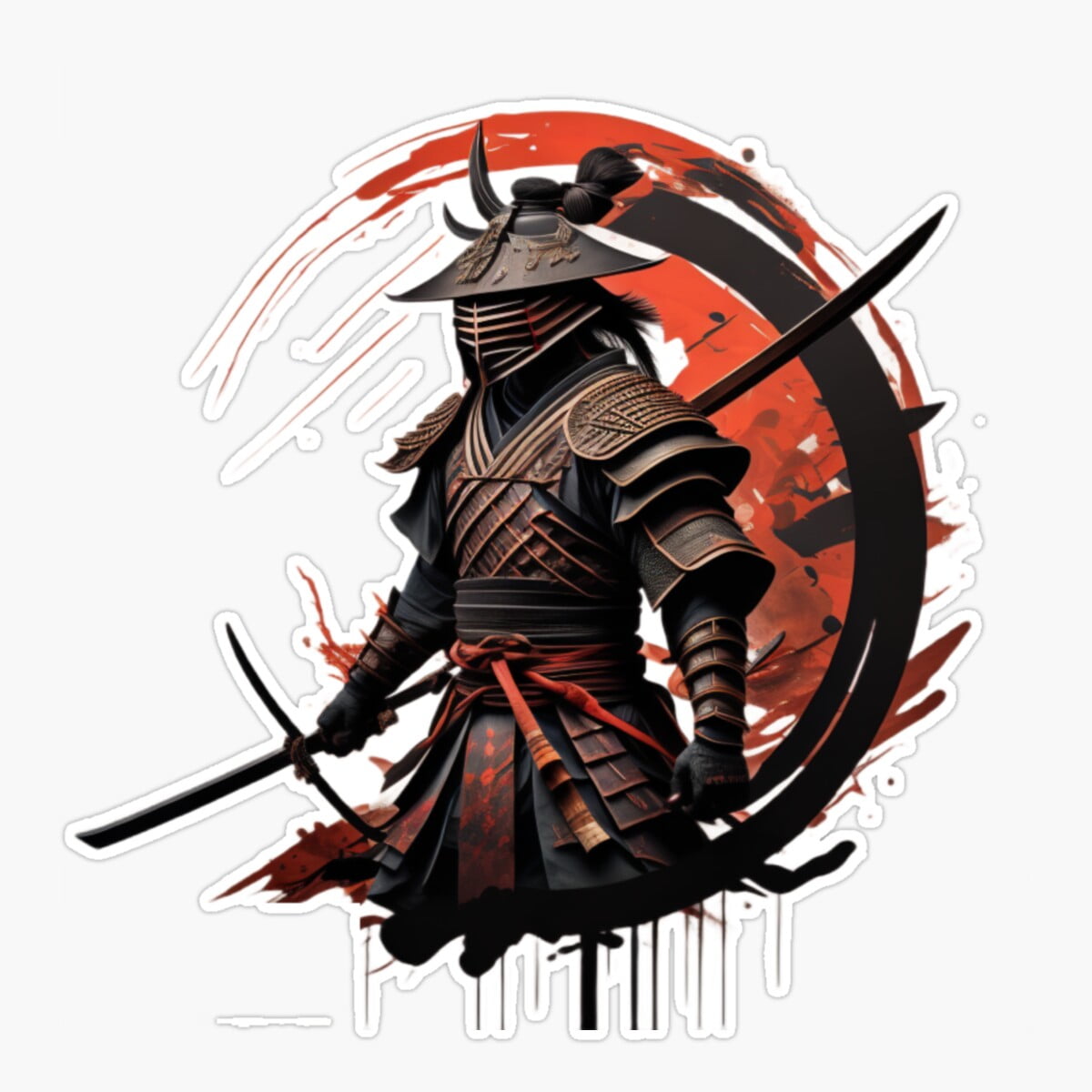 DOPASTICKER Abstract Ronin Warrior Sticker, Phone Sticker Car Sticker ...