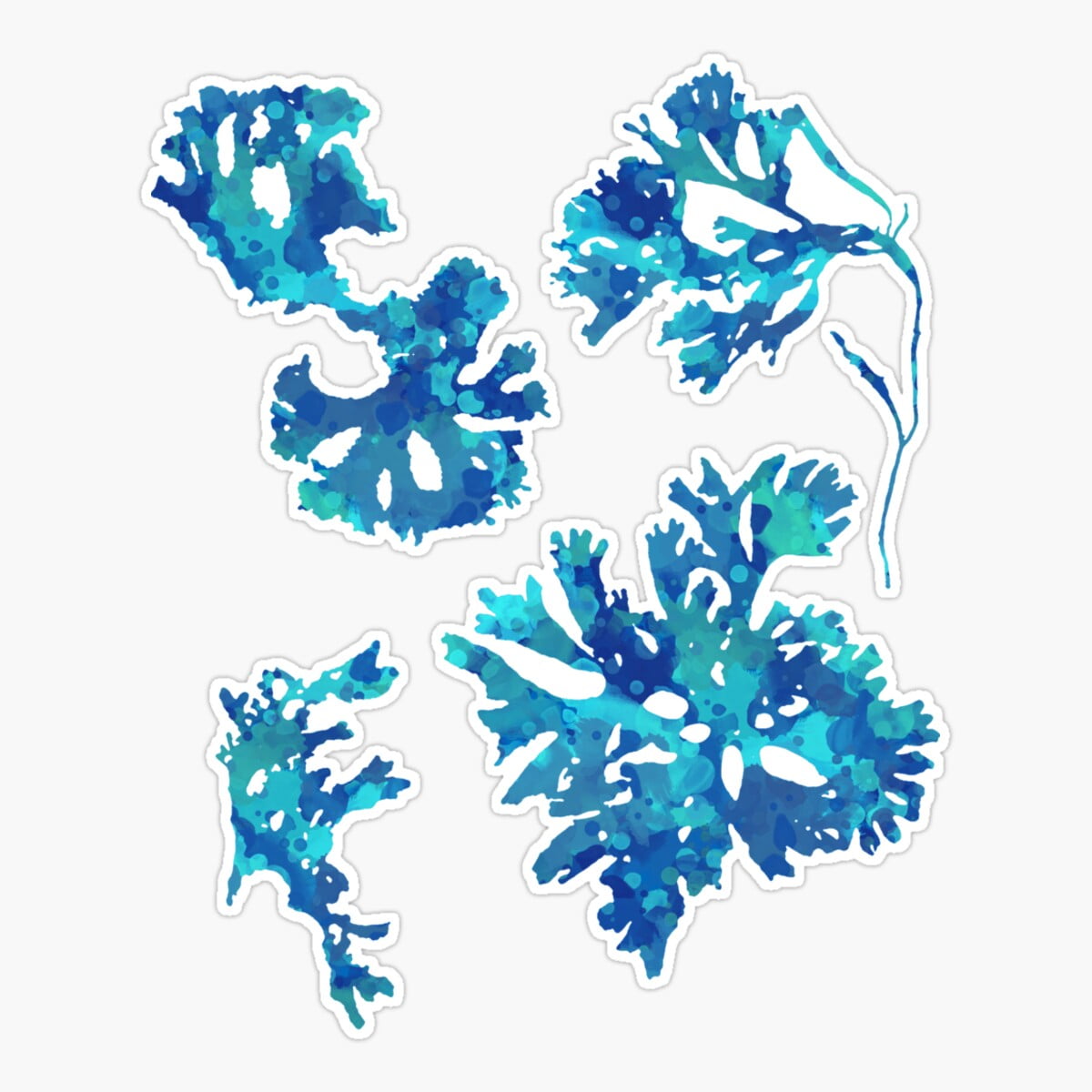 DOPASTICKER Abstract Seaweed Art Sticker, Phone Sticker Car Stickers ...