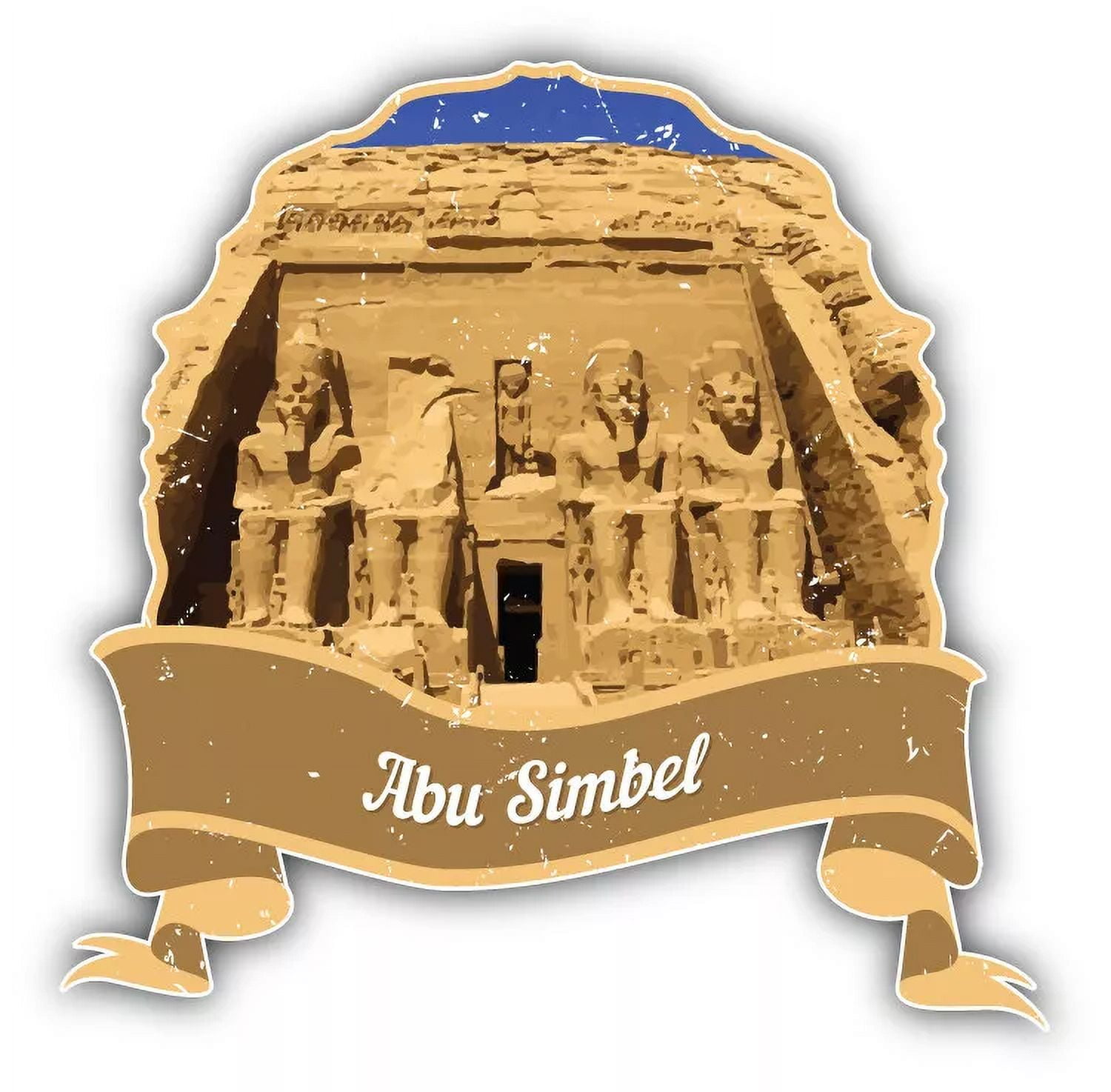 DOPASTICKER Abu Simbel Egypt World Landmark Travel Car Bumper Sticker ...