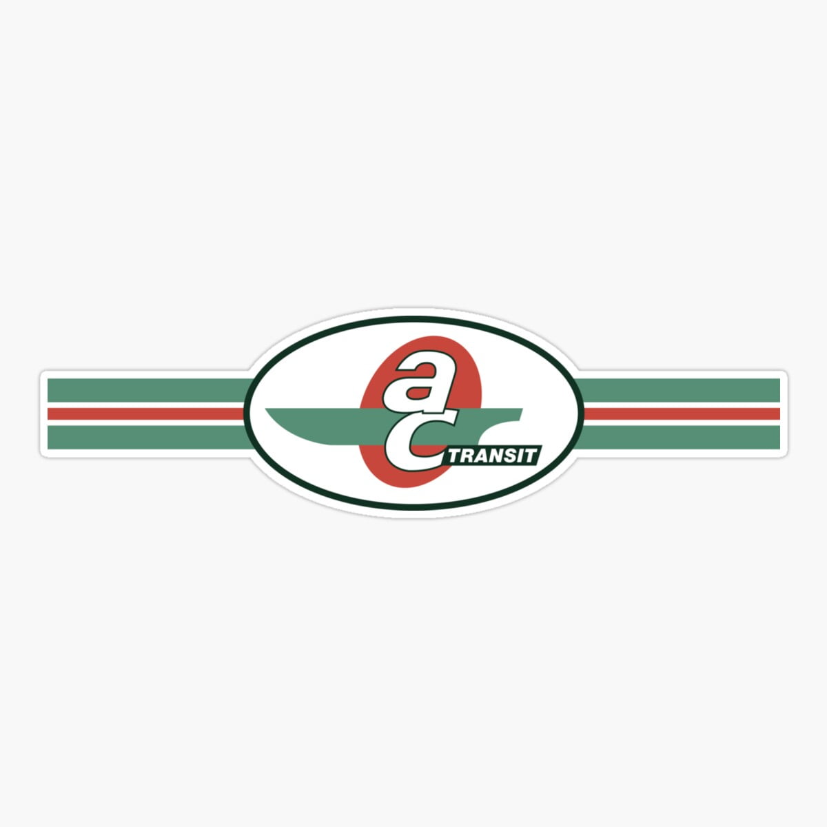 DOPASTICKER Ac Transit - Alameda County Bus Transit Logo And Stripe ...