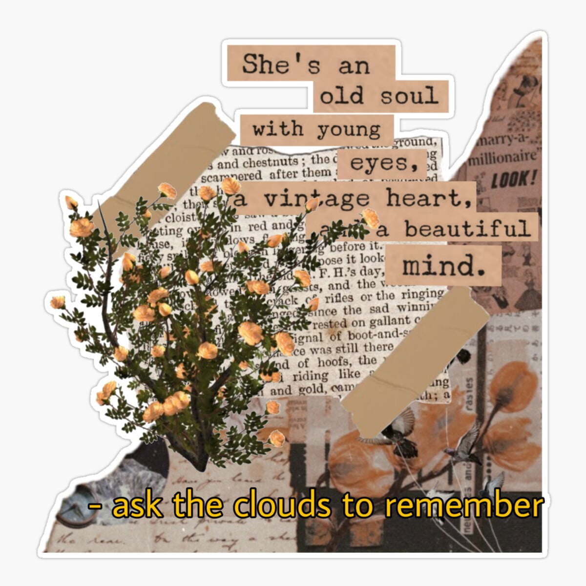 DOPASTICKER Academia Collage Sticker, Phone Sticker Car Stickers ...