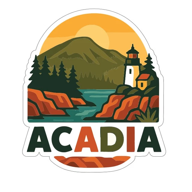DOPASTICKER Acadia National Park Decal Sticker - Us National Parks ...