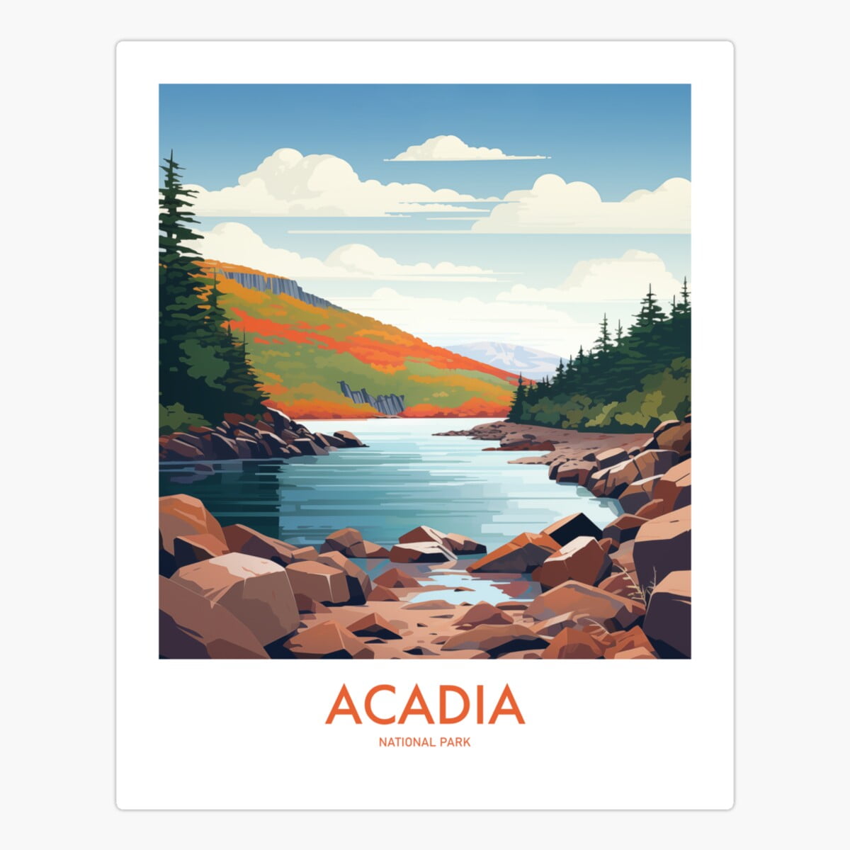 DOPASTICKER Acadia National Park Sticker, Phone Sticker Car Stickers ...