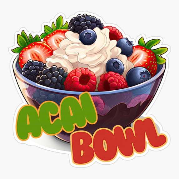 DOPASTICKER Acai Bowl, Food, Beverage Sticker, Phone Sticker Car ...