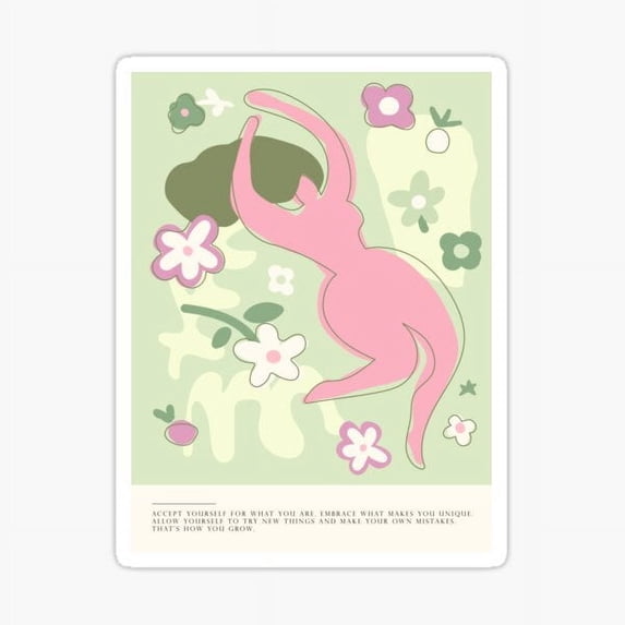 DOPASTICKER Accept Yourse.Lf, Inspirational Art, Motivational Quotes ...