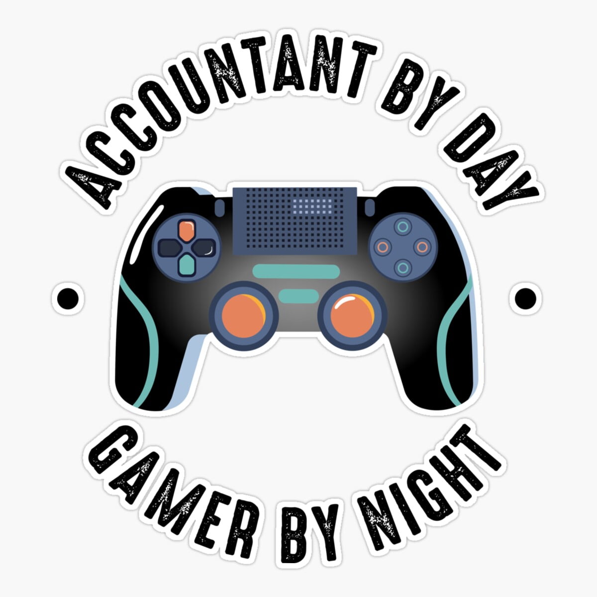 DOPASTICKER Accountant By Day Gamer By Night - Accounting Gift Mom ...