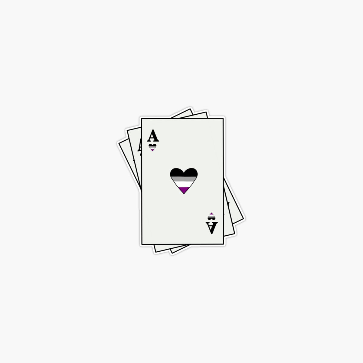 DOPASTICKER Ace Card: Asexual Pack Sticker, Phone Sticker Car Stickers ...