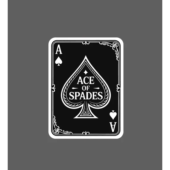 DOPASTICKER Ace Of Spades Sticker Card Deck Games Gift Sticker Phone ...