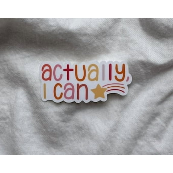 DOPASTICKER Actually, I Can Waterproof Sticker, Inspiring Sticker ...
