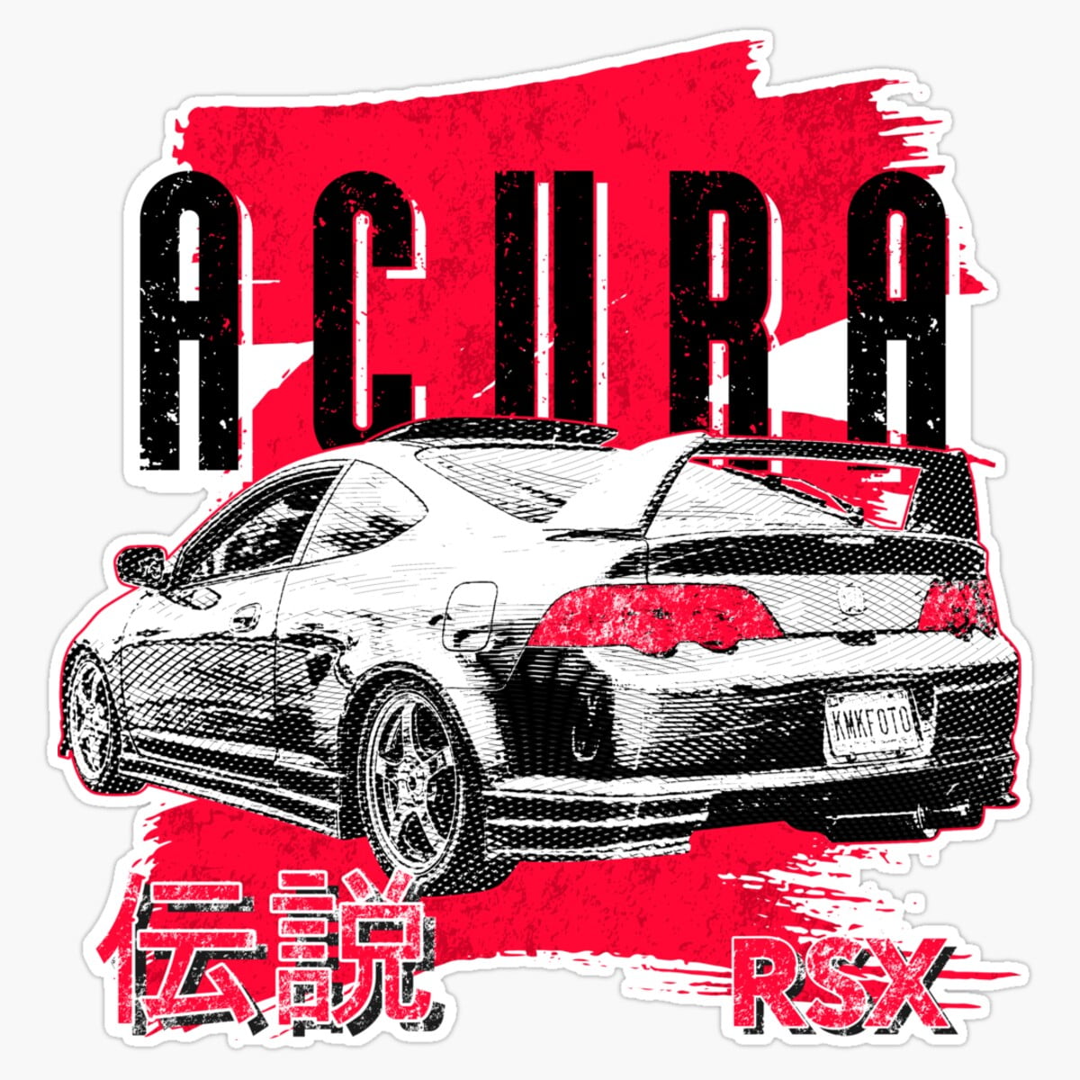 DOPASTICKER Acura Rsx Type S, Classic Jdm Car Sticker, Phone Sticker ...