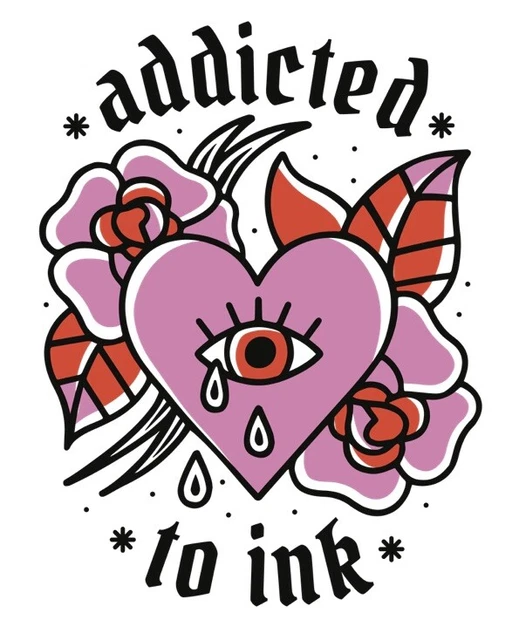 DOPASTICKER Addicted To Ink Sticker Love To Get Tattoos Therapy Phone ...