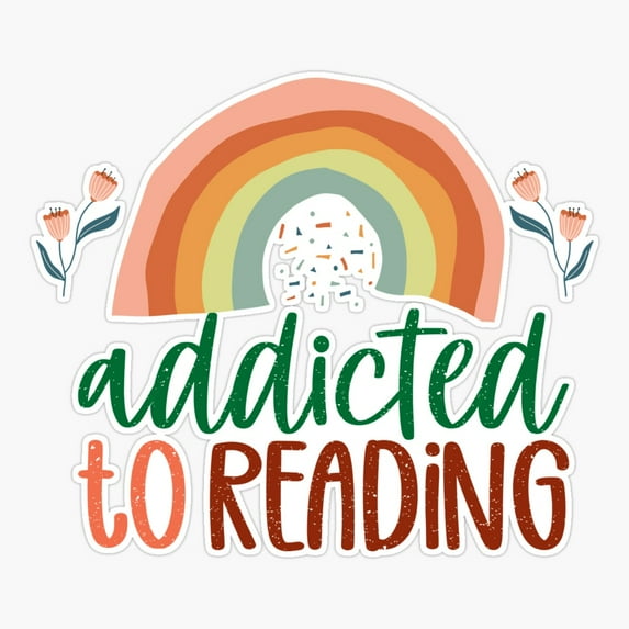 DOPASTICKER Addicted To Reading, Inspirational Sticker, Phone Sticker ...