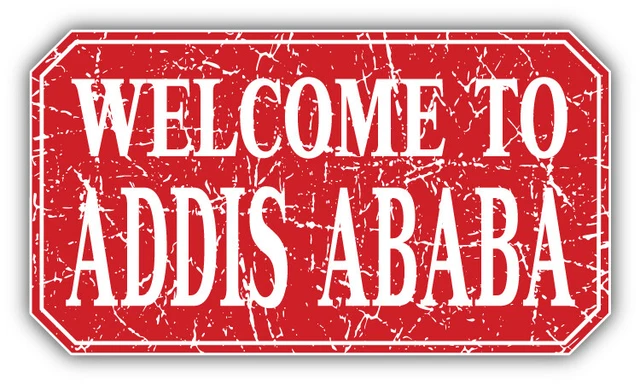 DOPASTICKER Addis Ababa Grunge Travel Welcome Sticker Decal Phone Decal ...
