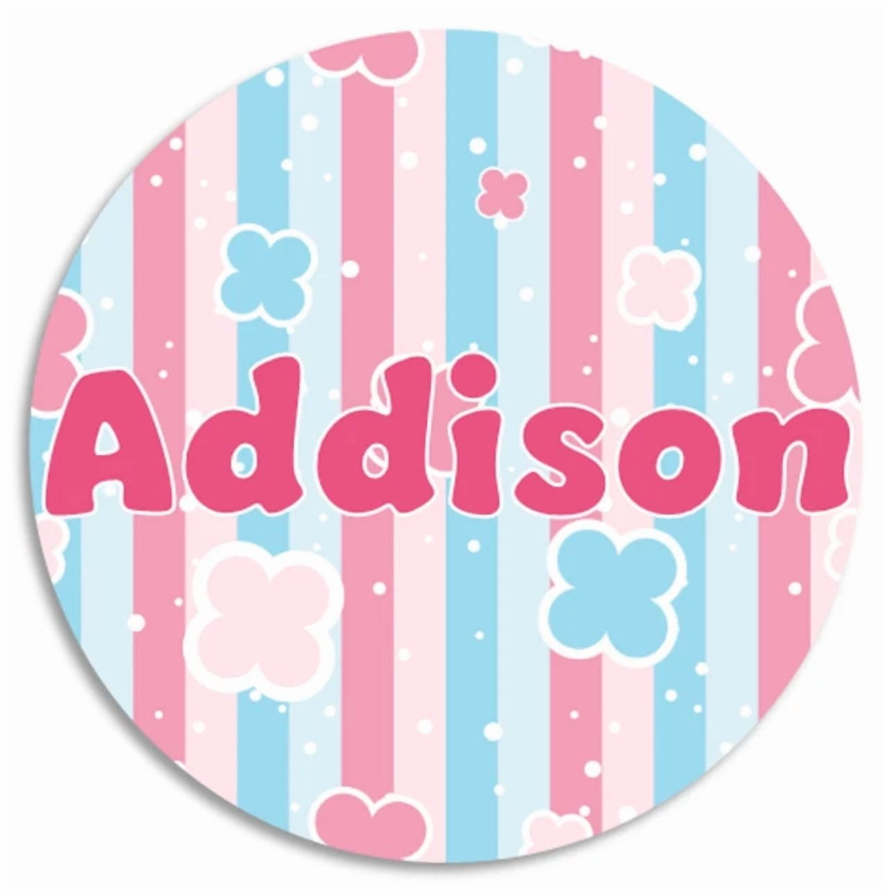 DOPASTICKER Addison Sticker, Name Tag Water Bottle School Supplies ...