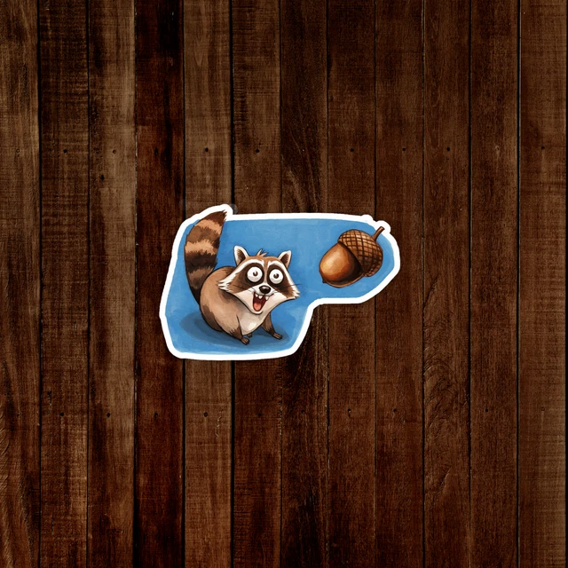 DOPASTICKER Adorable With Acorn Sticker - Cute Woodland Animal Cartoon ...