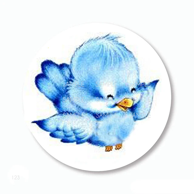 DOPASTICKER Adorable Blue Bird Stickers Scrapbook Stickers Phone Decal ...