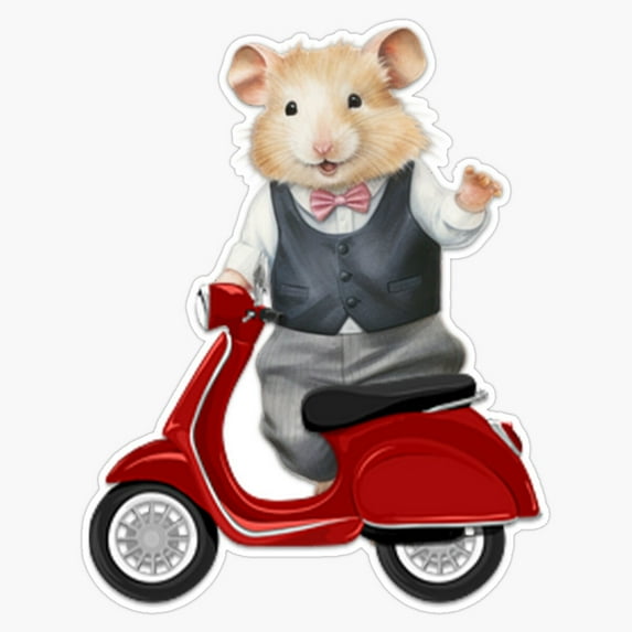 DOPASTICKER Adorable Business Hamster - Cute Hamster Entrepreneur ...