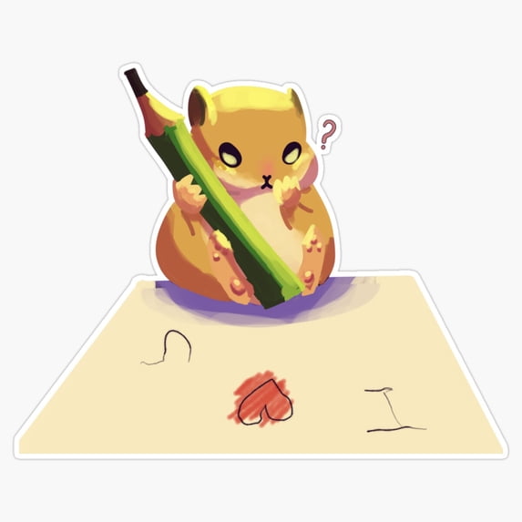 DOPASTICKER Adorable Hamster Sticker, Phone Sticker Car Stickers ...