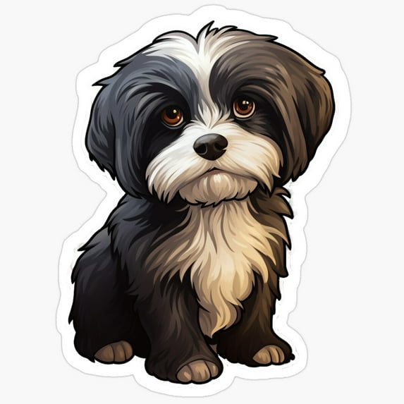 DOPASTICKER Adorable Havanese Dog Sticker, Waterproof Decal For Pet ...