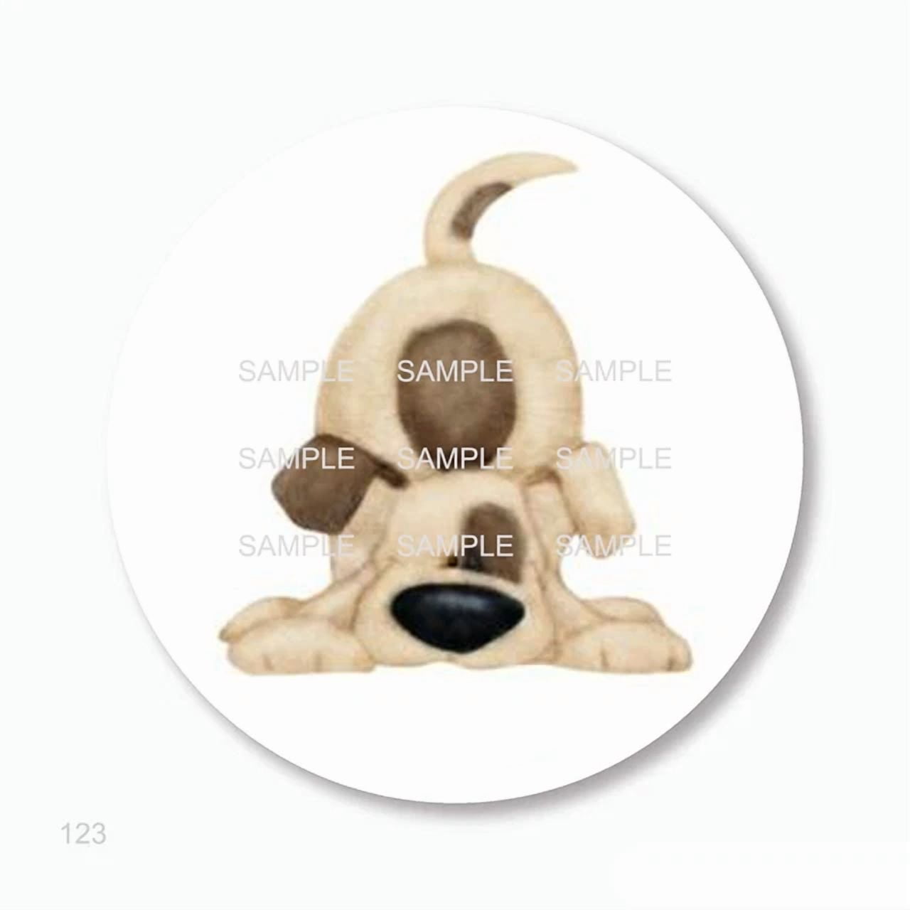 DOPASTICKER Adorable Spotted Dog Scrapbook Stickers Phone Decal Water ...