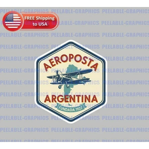 DOPASTICKER Aeroposta Argentina Country Souvenir Sticker Travel Luggage ...