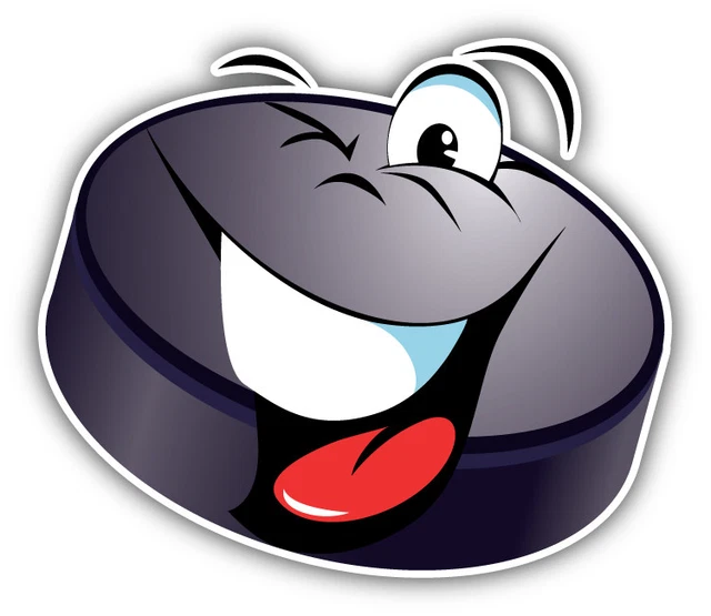 DOPASTICKER Affable Hockey Puck Emotion Sticker Decal Phone Decal Water ...