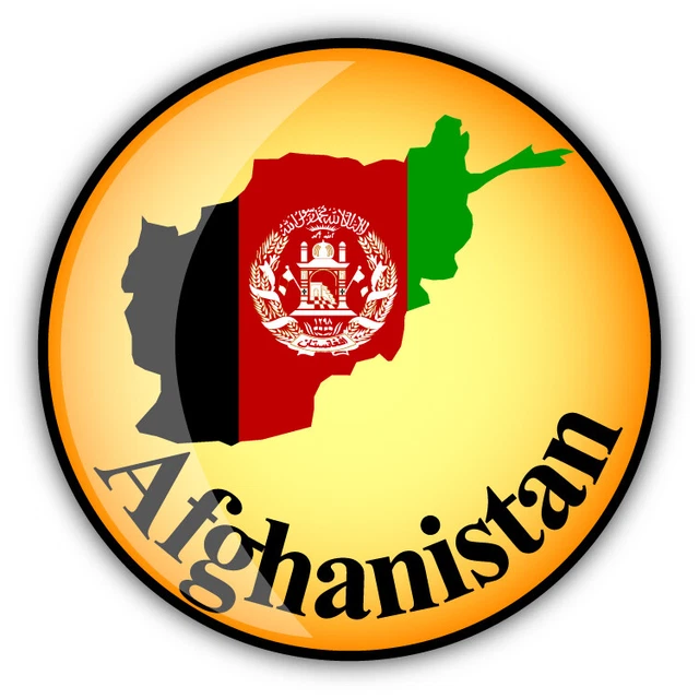 DOPASTICKER Afghanistan Flag Map Sticker Decal Phone Decal Water Bottle ...