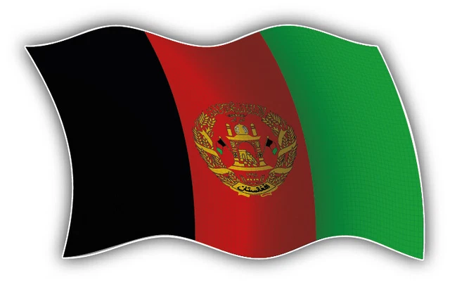 DOPASTICKER Afghanistan Wavy Flag Sticker Decal Phone Decal Water ...