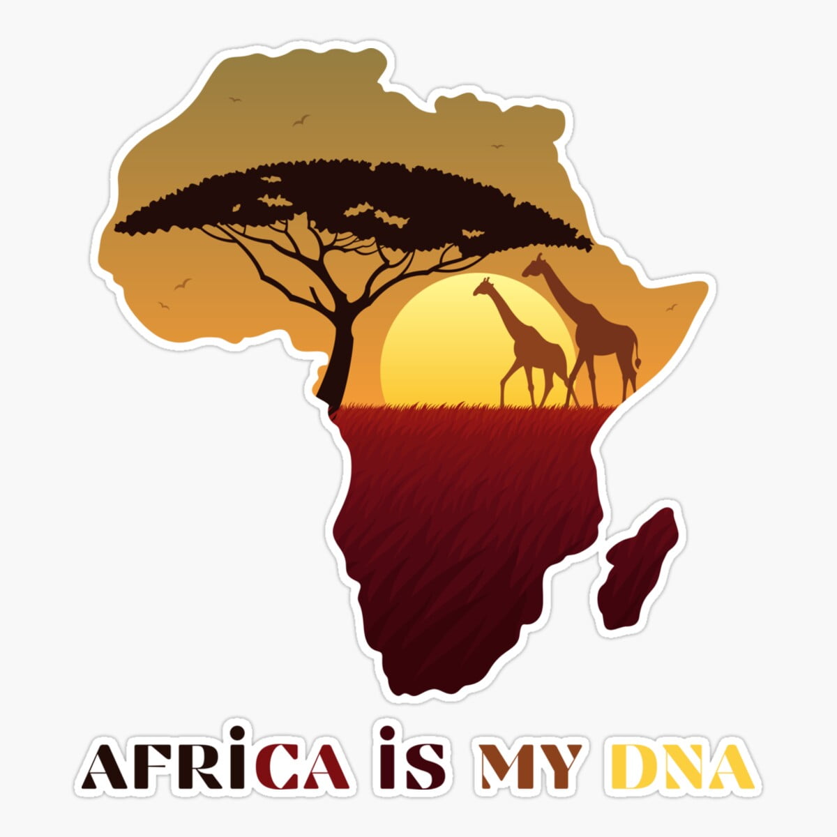 DOPASTICKER Africa Is My Dna, Clic Sticker, Phone Sticker Car Stickers ...
