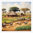 DOPASTICKER African Village Life Nature Sticker, Phone Sticker Car ...
