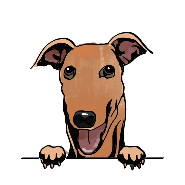 DOPASTICKER Africanis Zulu Dog Sticker Adopt Cute Dog Puppy Peeking ...