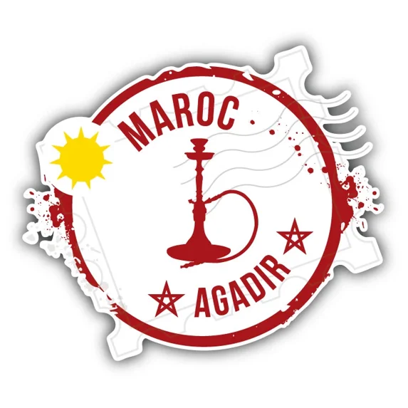 DOPASTICKER Agadir Postmark Car Bumper Sticker Gift You, Phone Sticker ...