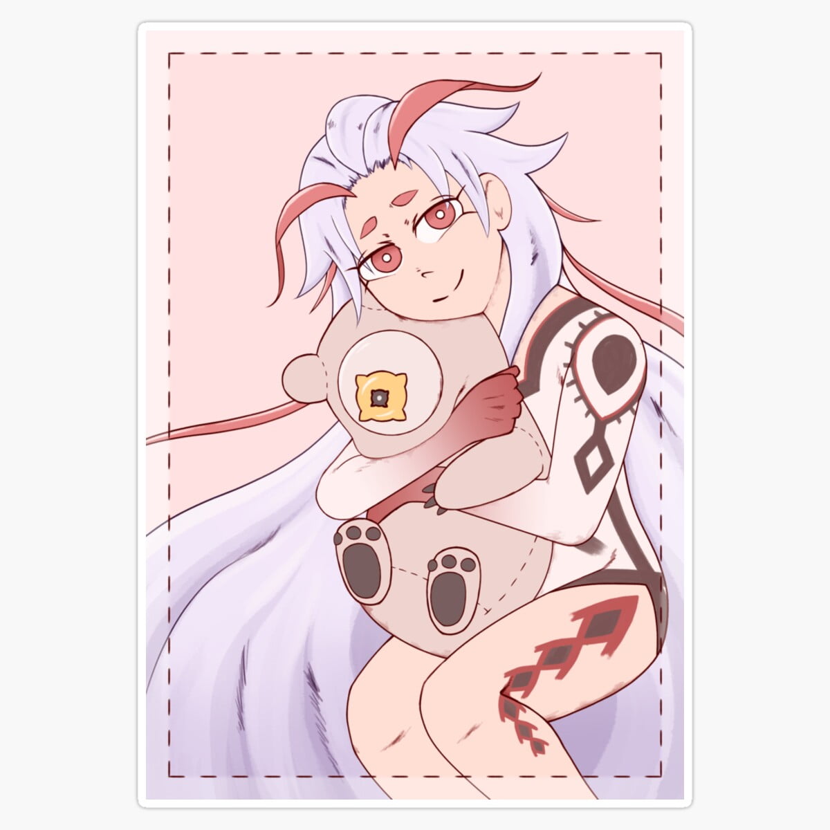 DOPASTICKER Aiba And Her Plushie Sticker, Phone Sticker Water Bottle ...