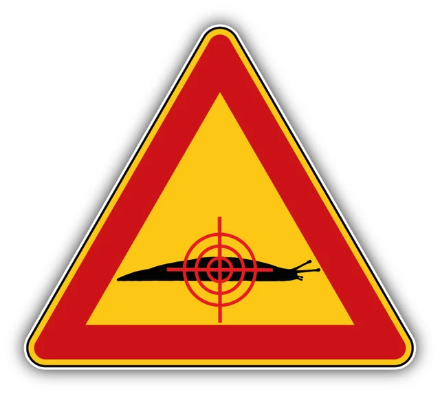 DOPASTICKER Aim At Slugs Warning Sign Sticker Decal Phone Decal Water ...